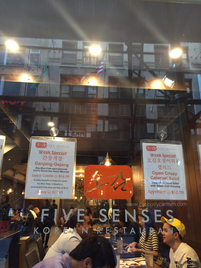 Five Senses Korean Restaurant, New York City - Curiously Carmen